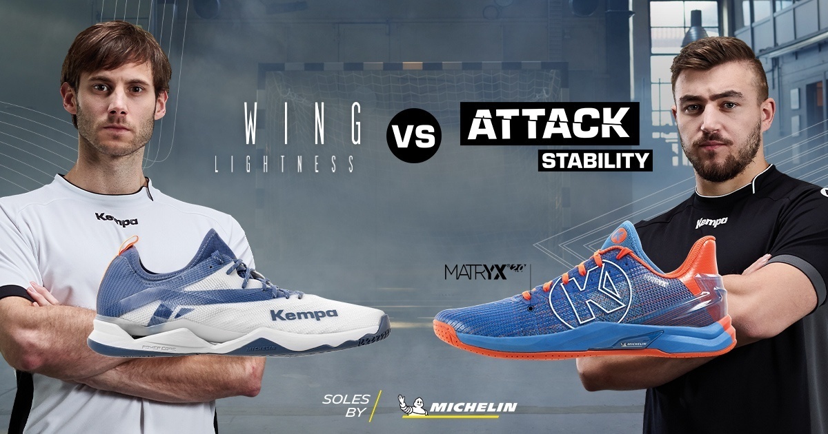 WING vs ATTACK 2.0 – The new Kempa handball shoes